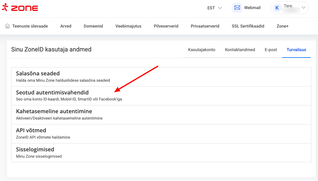Sisenemine "Minu Zone" keskkonda - www.zone.ee/help