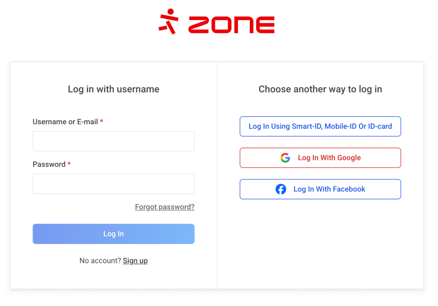 Logging in to My Zone - Zone Help
